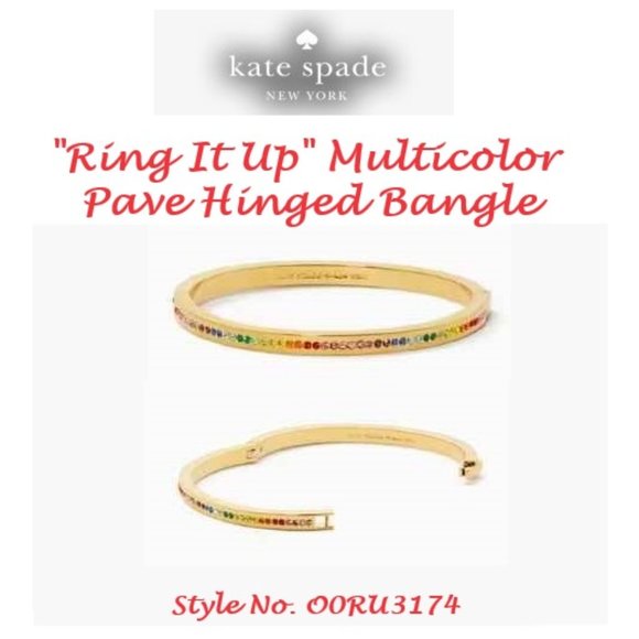 kate spade | Jewelry | Kate Spade Ring It Up Multicolor Pave Hinge Bangle | Poshmark